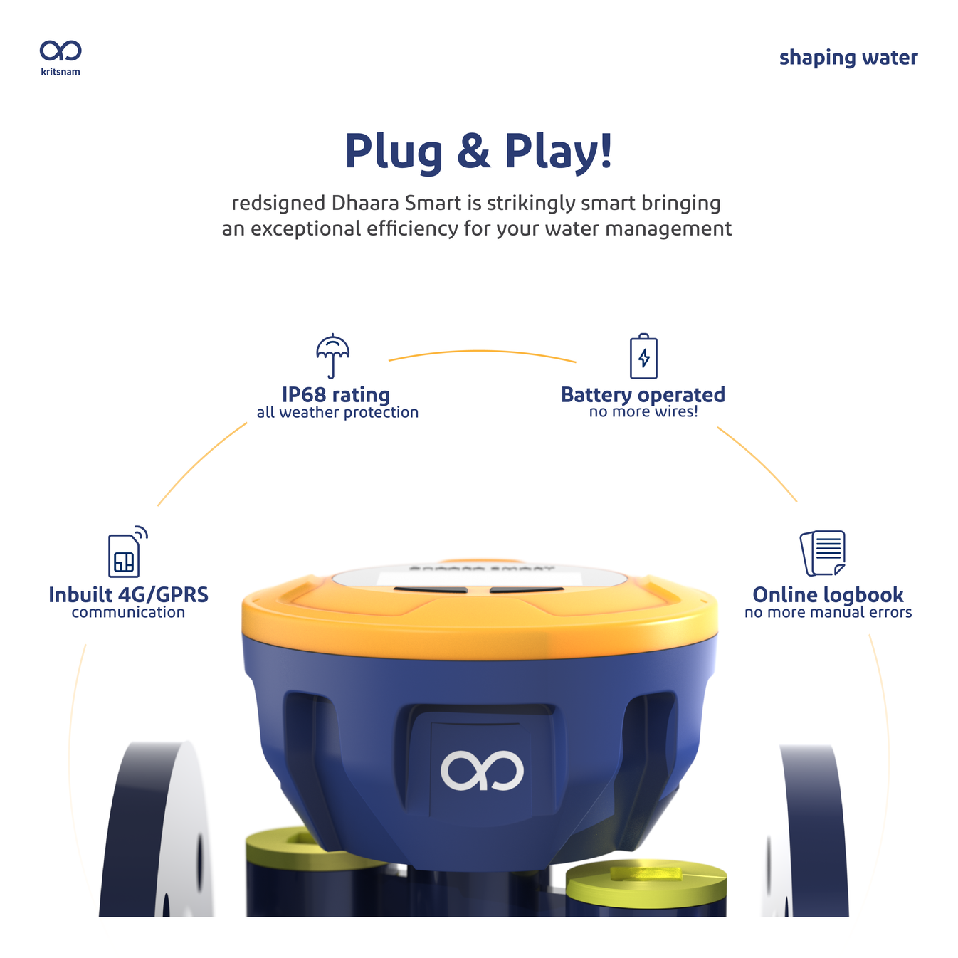 Dhaara Ultrasonic Industrial Flow Meter | Kritsnam Technologies